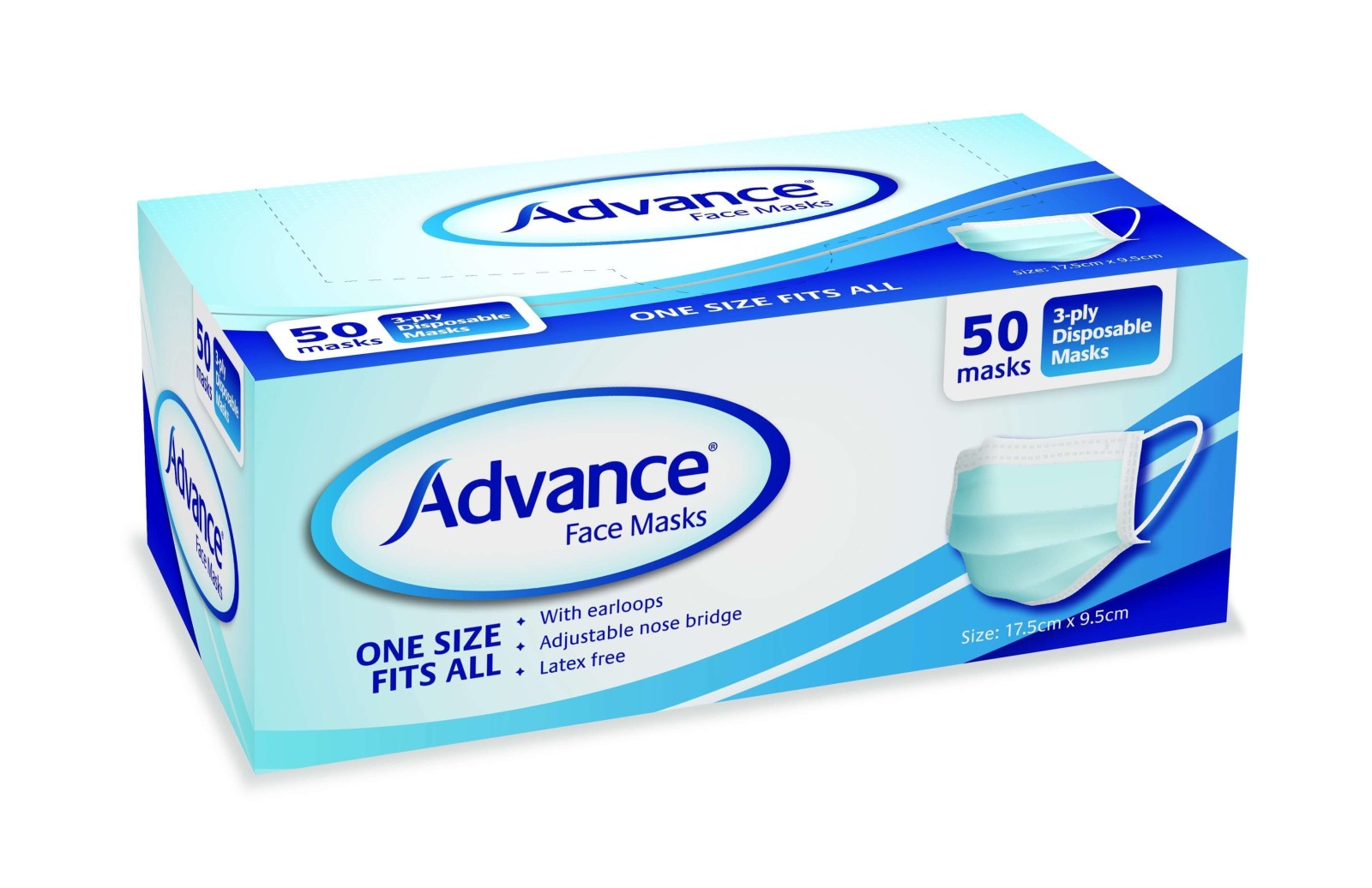 Advance® Face Masks – 50 Pack | ContinenceCare NZ